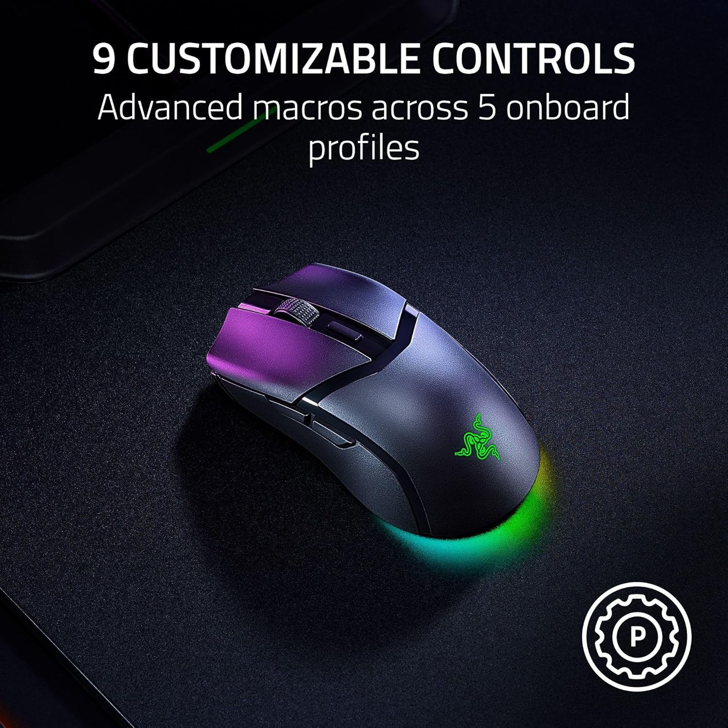 Razer Cobra HyperSpeed Wi-fi Gaming Mouse: 9 Customizable Controls ...